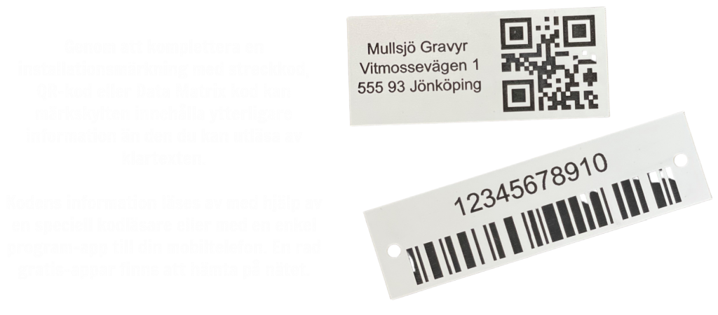 Streckkoder/QR-koder